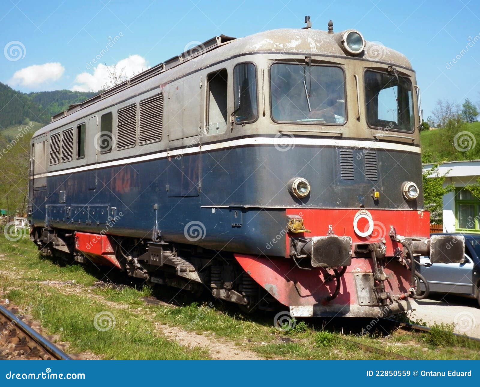 Old Diesel Electric Locomotive Stock Image - Image of romania, paint ...