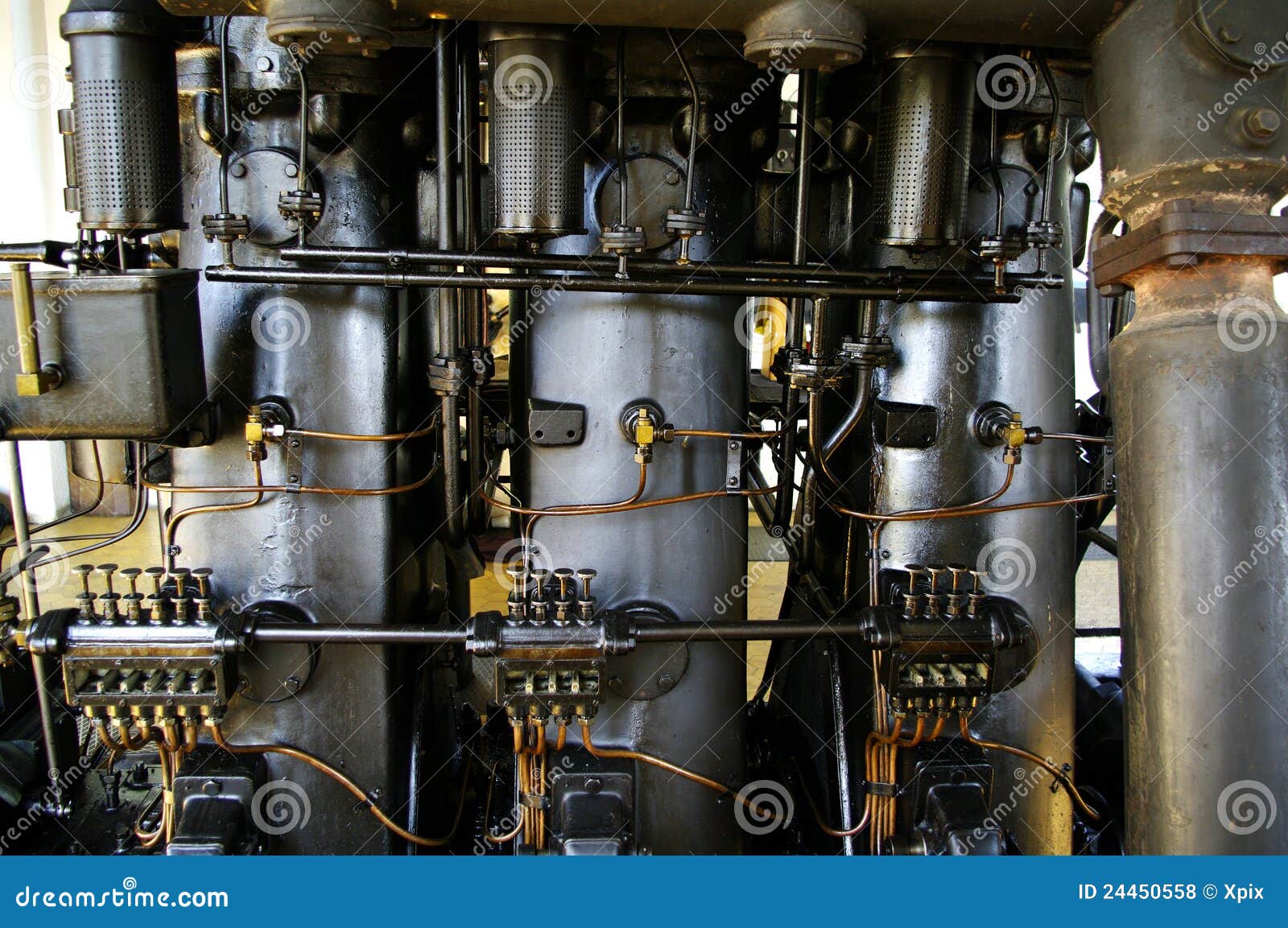 Old Diesel Engine from 1930 Stock Photo - Image of energy, gasoline ...