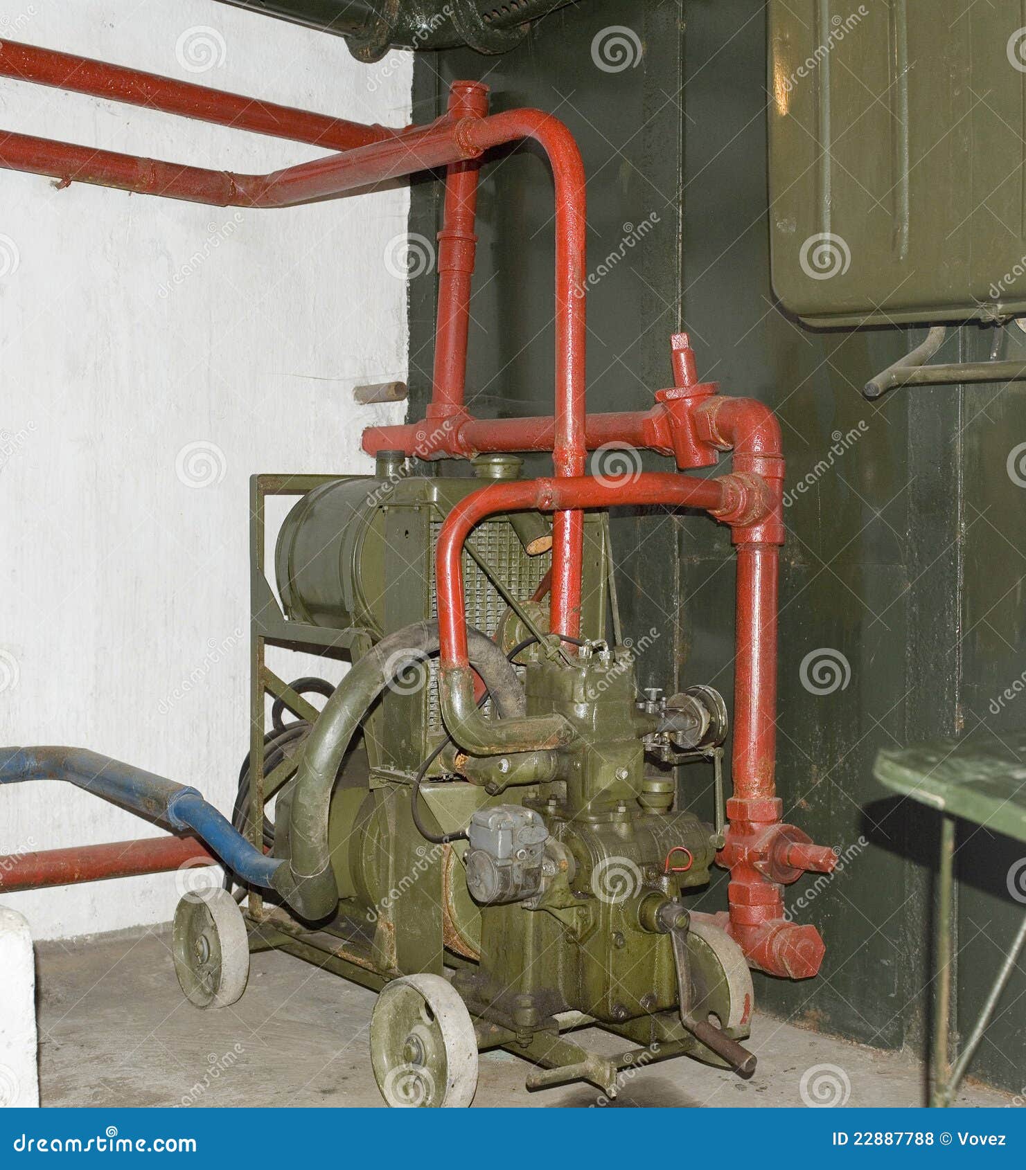 The Old Diesel Engine in Soviet Pillbox Stock Photo - Image of soviet ...