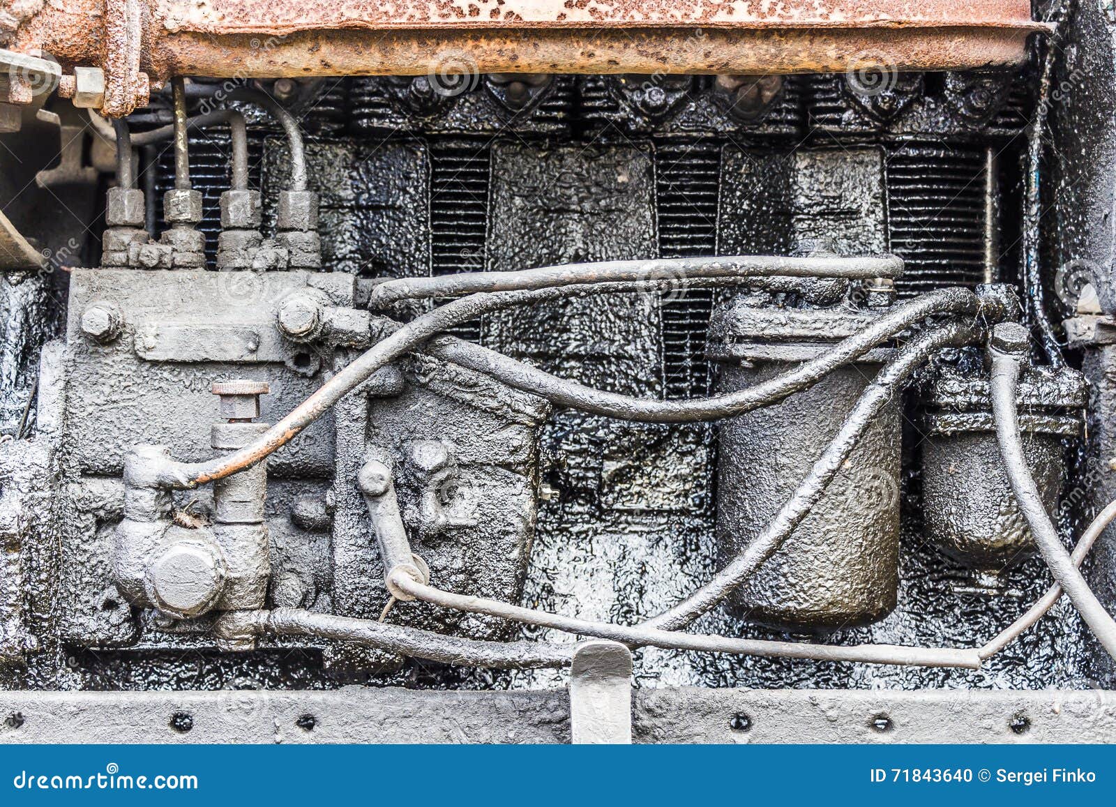 Old diesel engine stock photo. Image of engine, motion - 71843640