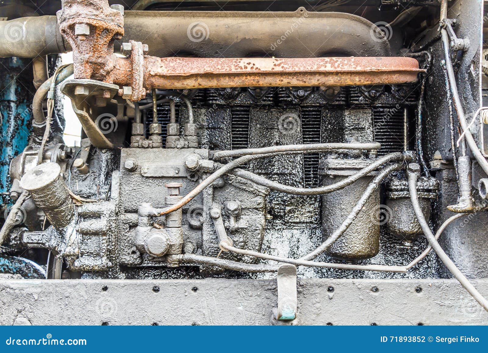 Old diesel engine stock photo. Image of diesel, equipment - 71893852