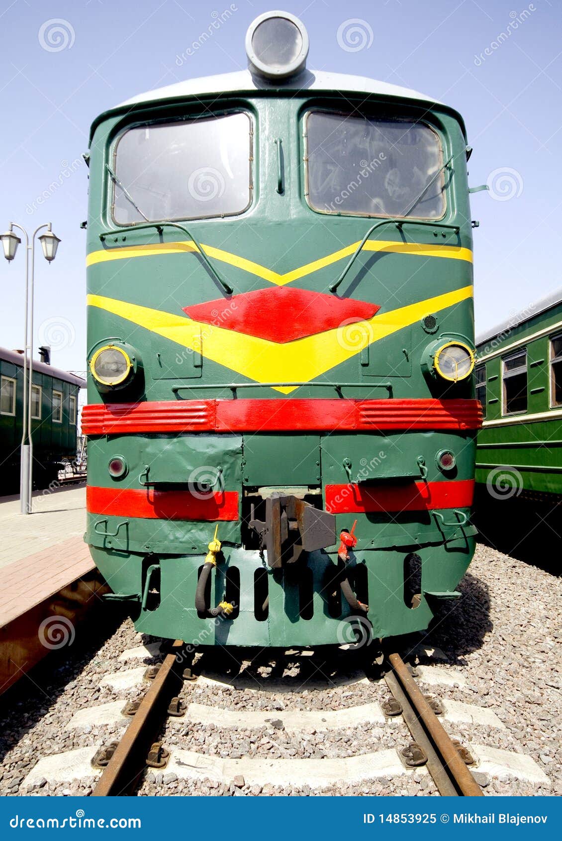 Old diesel locomotive 2 stock image. Image of sleeper - 14853925
