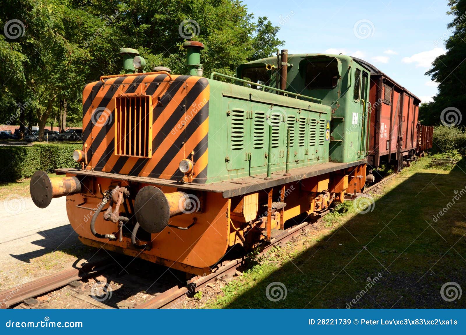 Old diesel locomotive stock image. Image of rail, diesel - 28221739