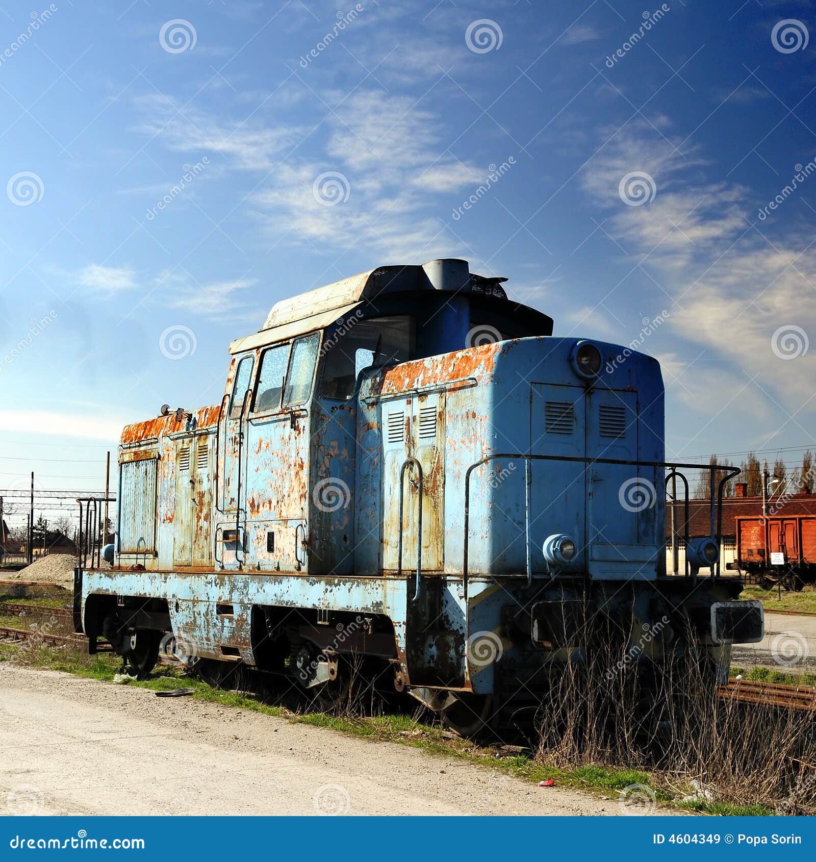 Old diesel locomotive stock image. Image of passing, nature - 4604349