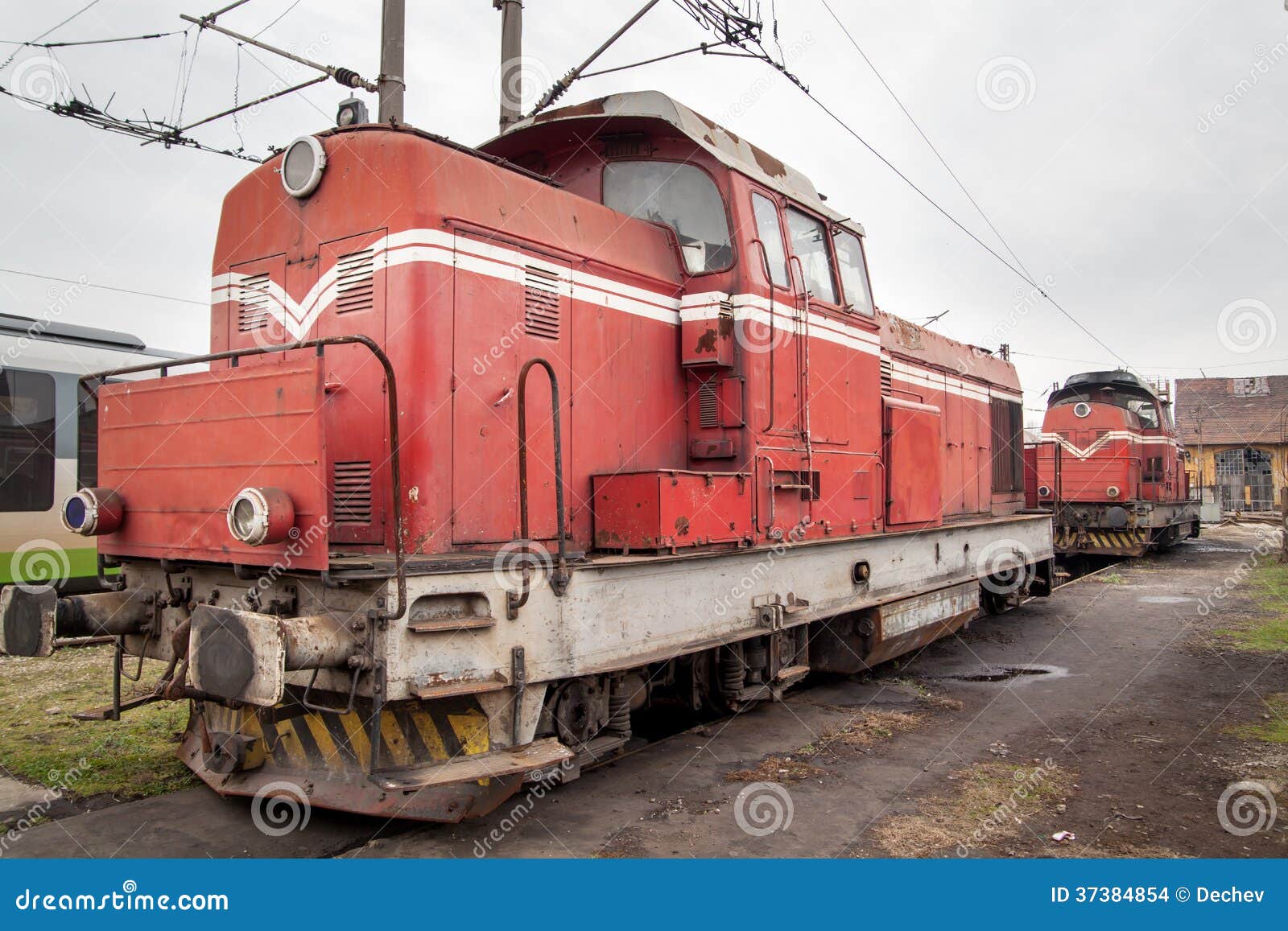Old diesel locomotive stock photo. Image of speed, historic - 37384854