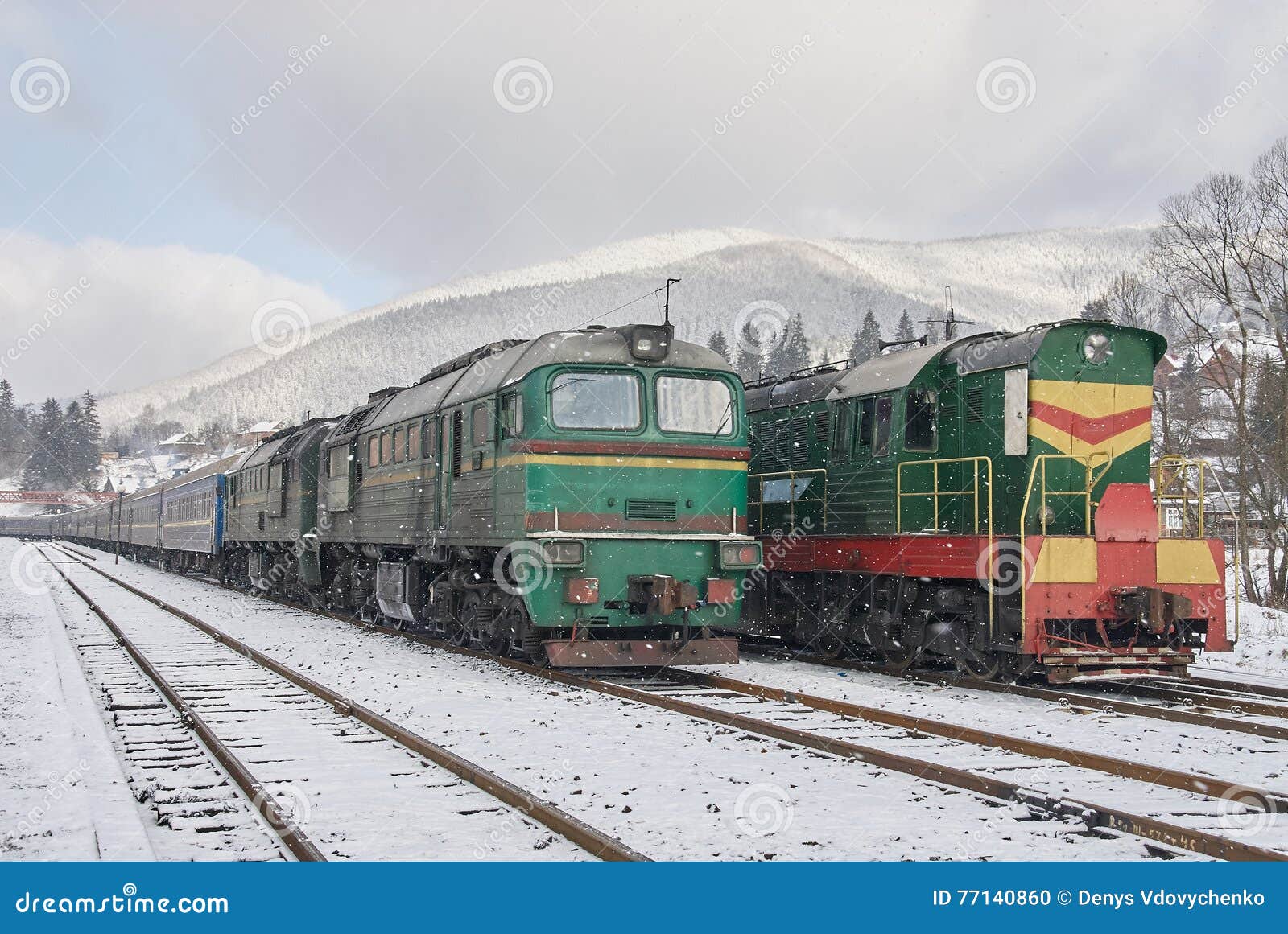Old Diesel Passenger Trains Stock Photo - Image of carriage, public ...