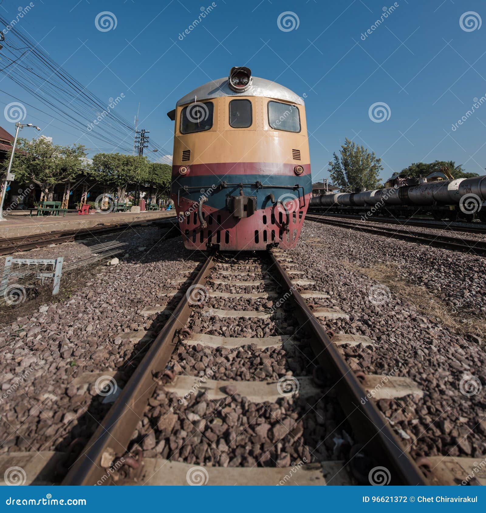 Old diesel train. stock photo. Image of rock, black, rusty - 96621372