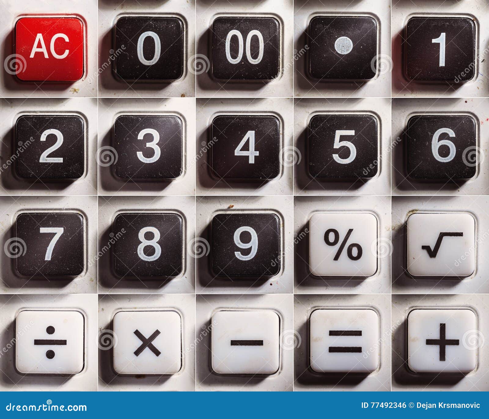 Old Digital Calculator Buttons Stock Photo - Image of rows, life: 77492346
