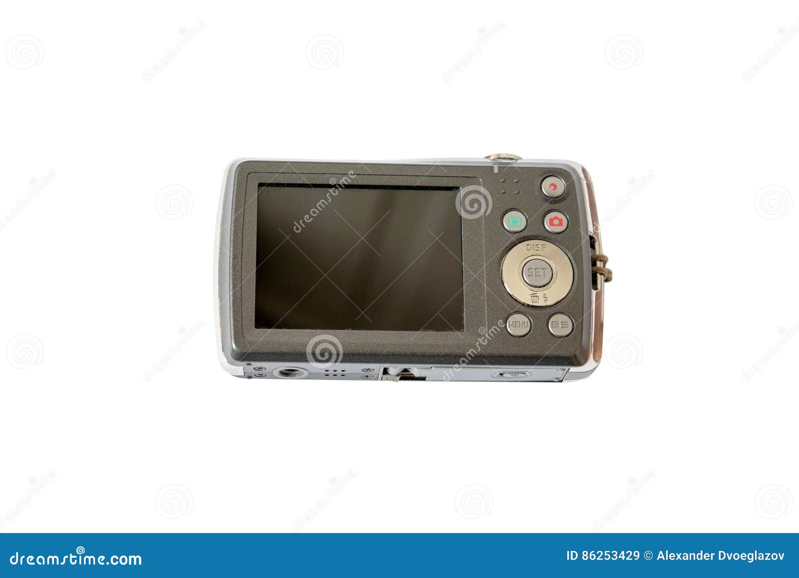 Old Digital Camera Isolated on White Background Stock Image - Image of ...
