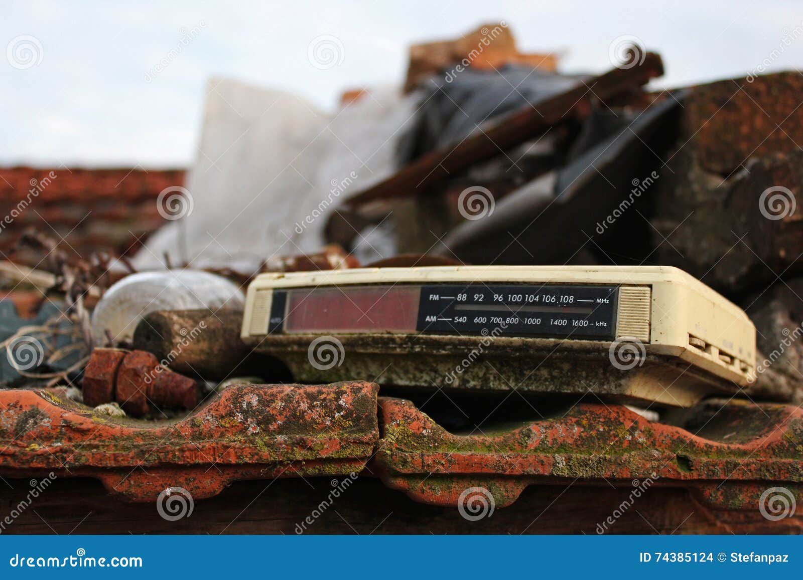 Old Digital Clock in a Backyard Stock Photo - Image of lost, rusty ...