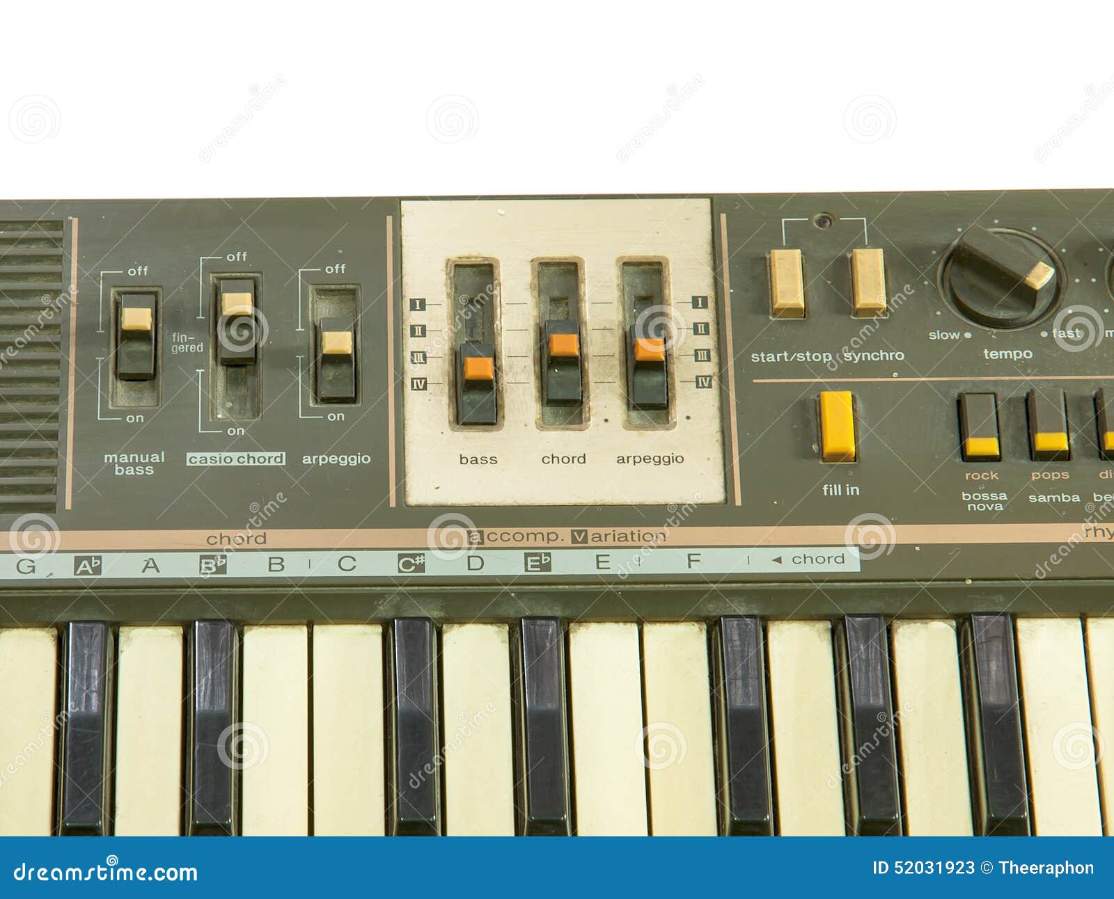 Old Digital keyboard stock image. Image of performance - 52031923