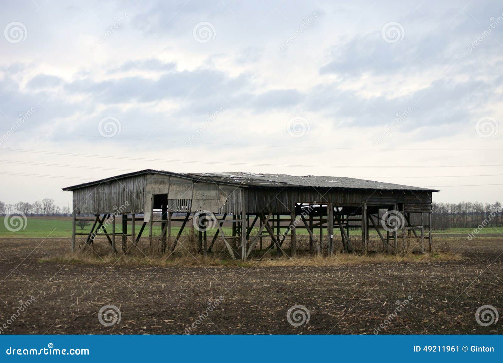 Old dilapidated barn stock image. Image of autumn, season - 49211961