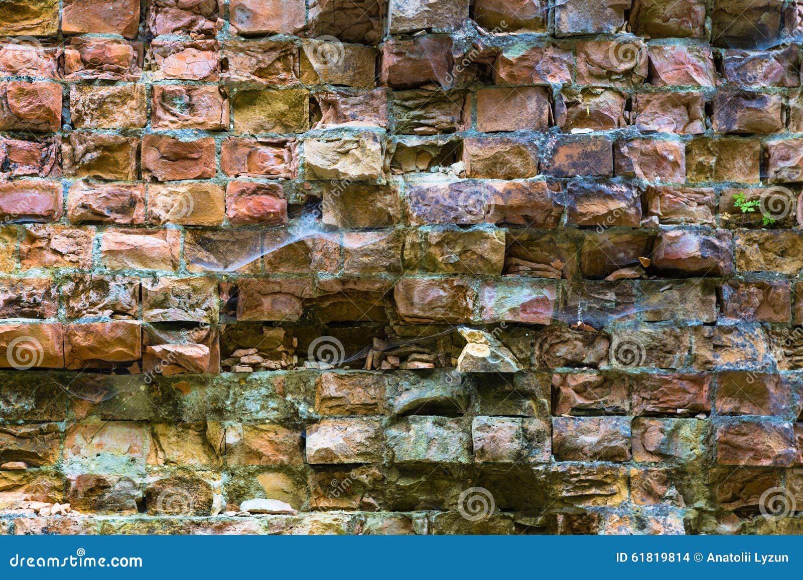 Old dilapidated brick wall stock photo. Image of decrepit - 61819814