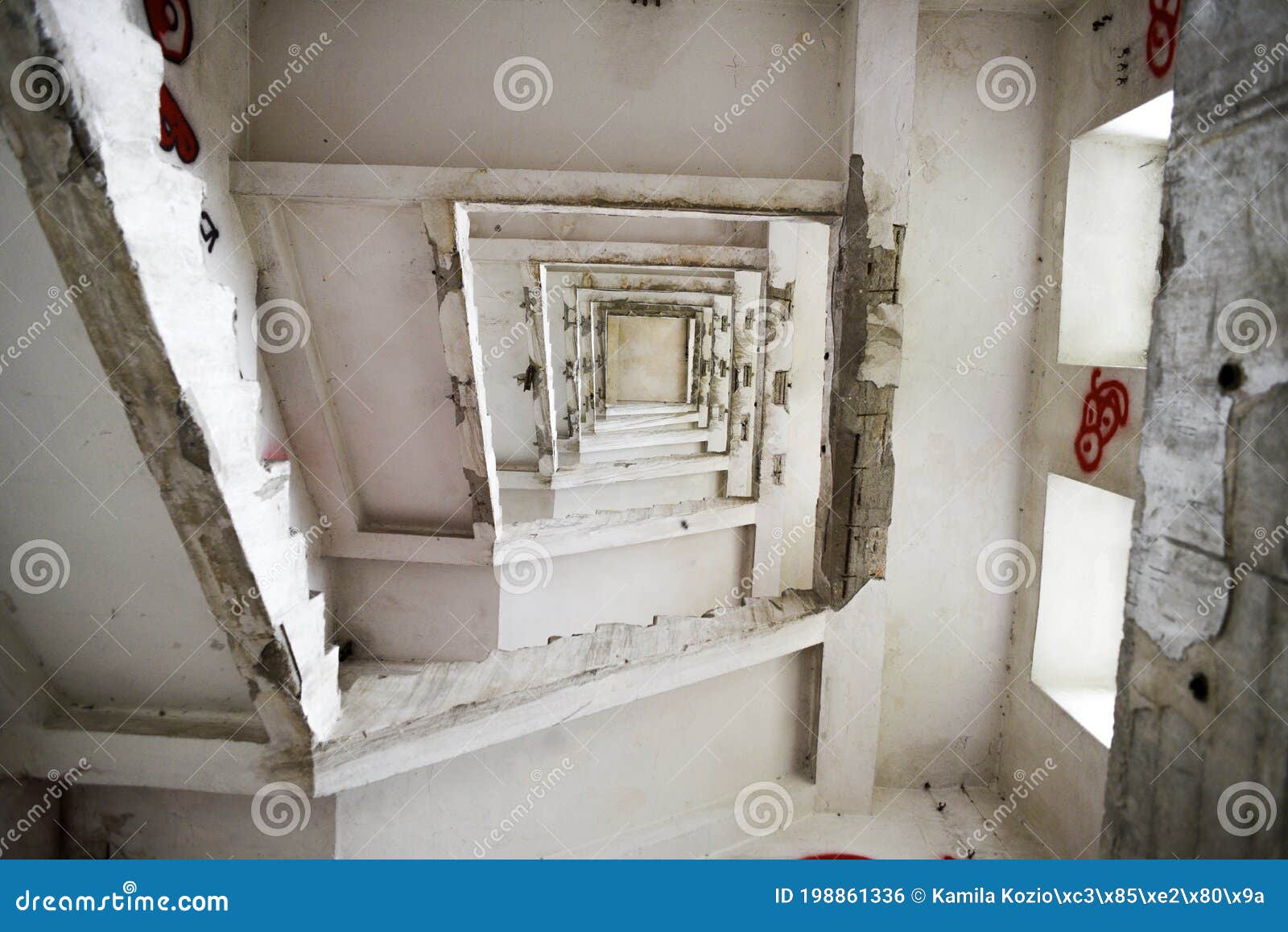 Old Dilapidated Building Interior, Urbex. Old Dilapidated Building ...