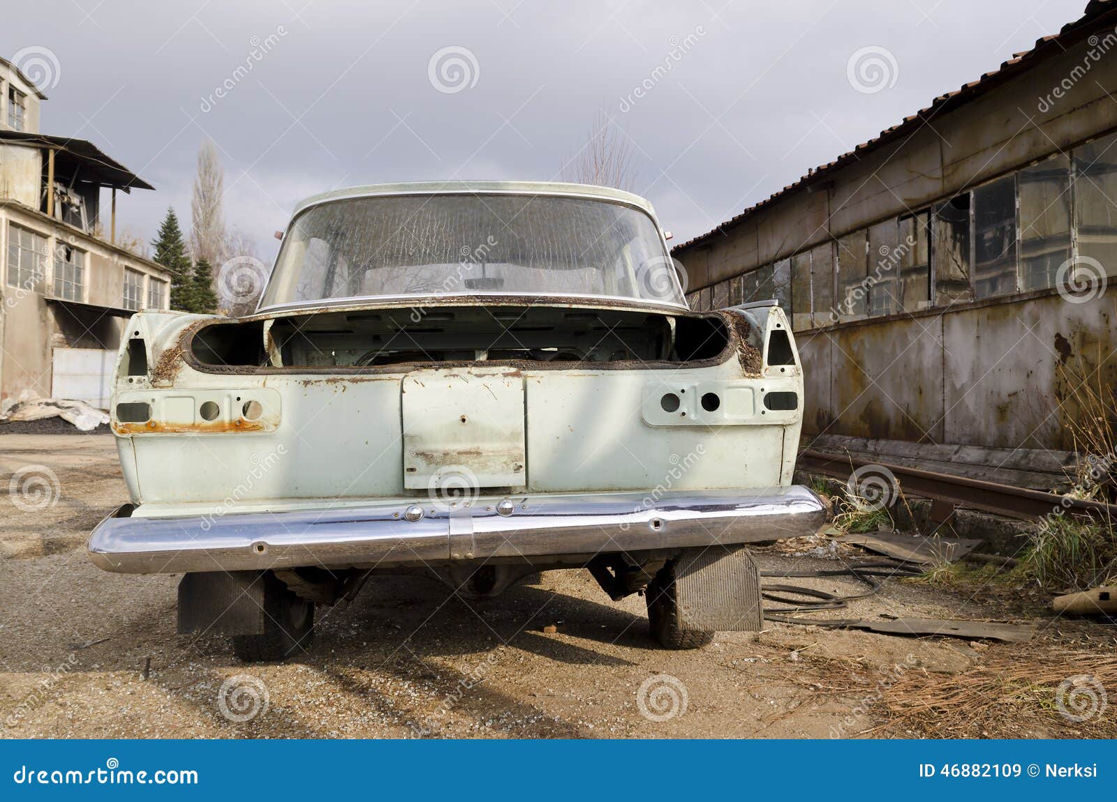 Old dilapidated car stock image. Image of bumper, people - 46882109