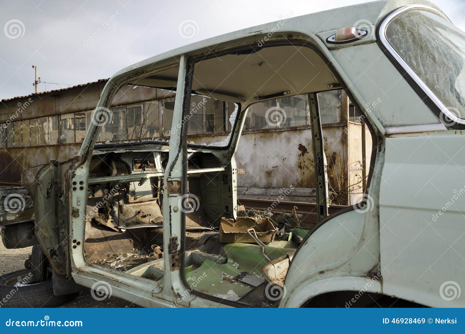 Old dilapidated car stock image. Image of rusty, scrap - 46928469