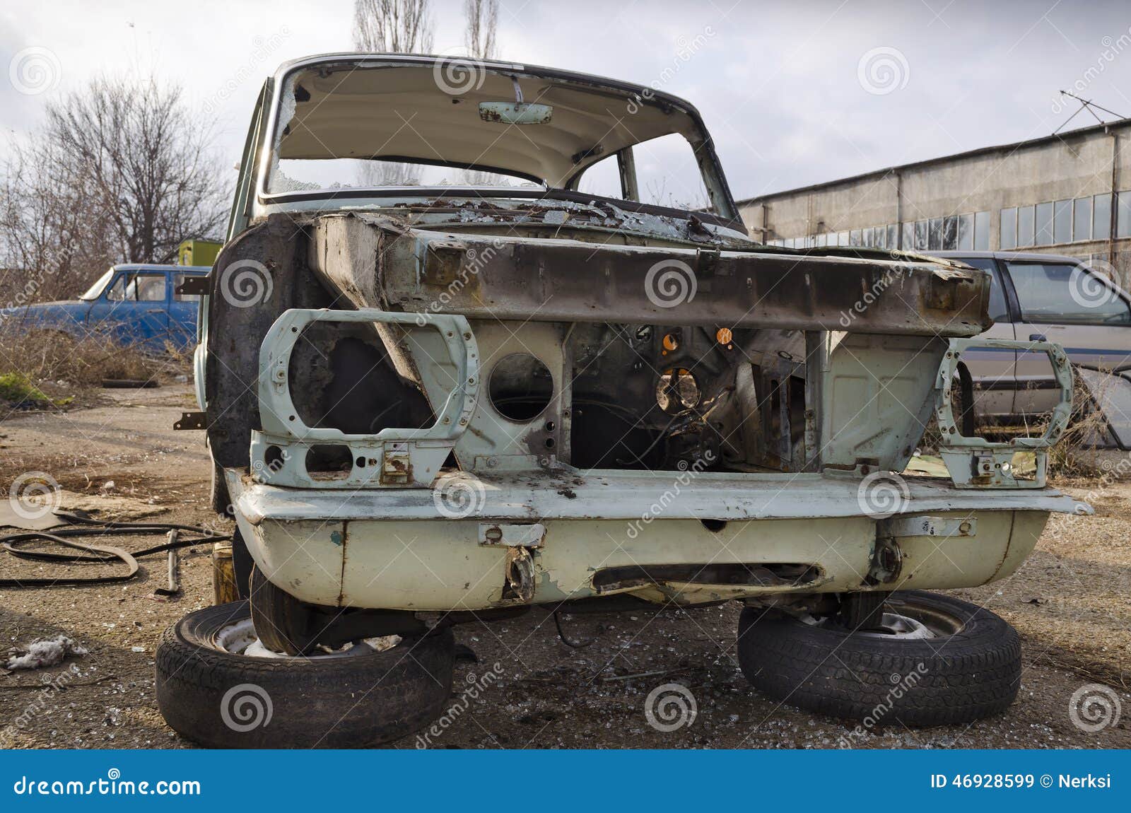 Old dilapidated car stock image. Image of metal, outdoors - 46928599