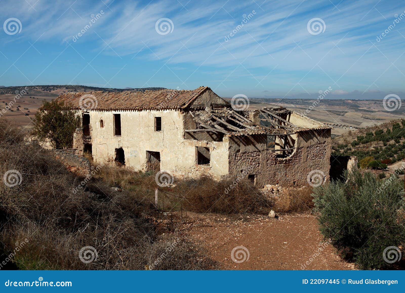 Old Dilapidated Farmhouse in the Mountains of Anda Stock Image - Image ...