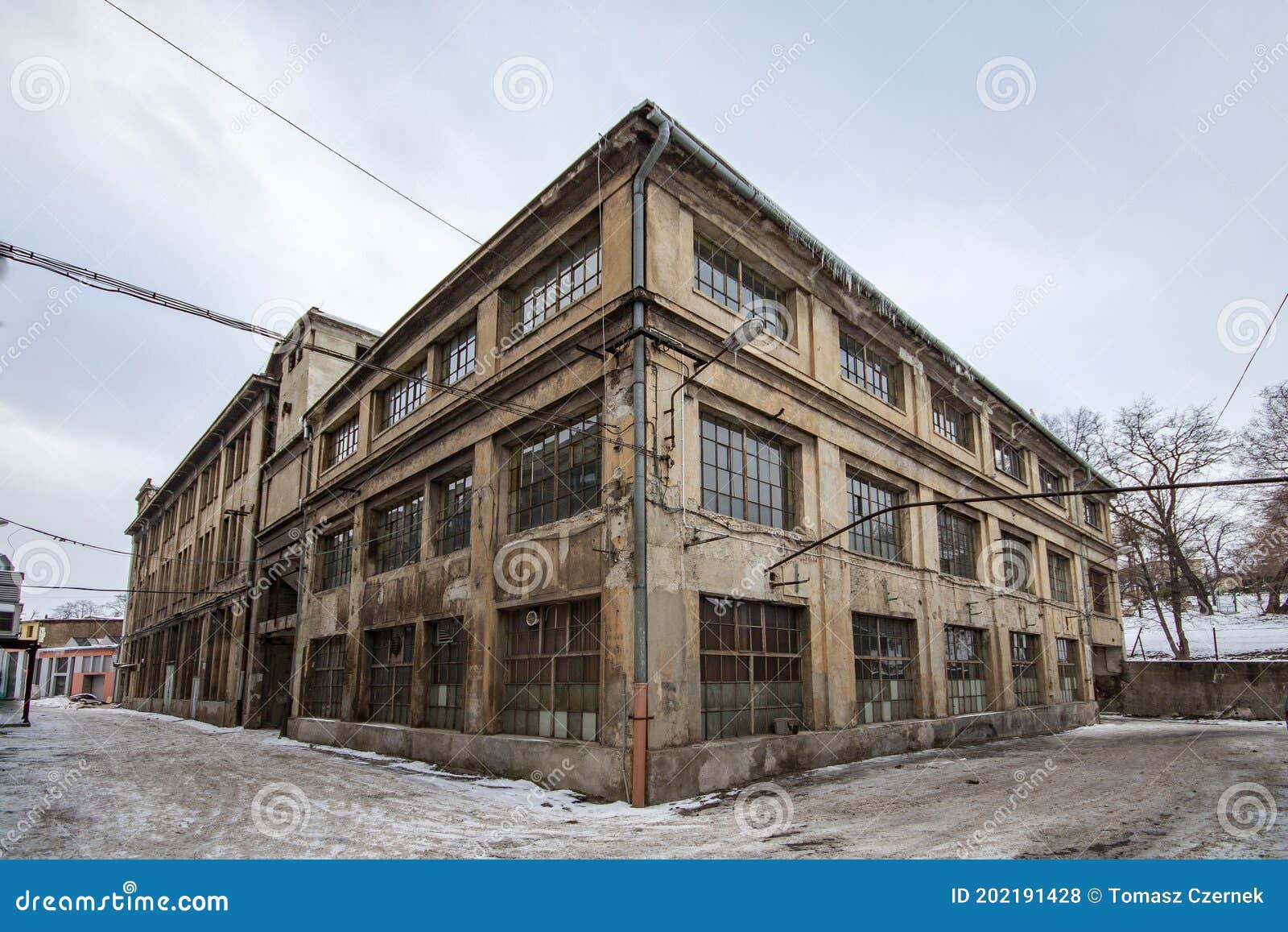 Old Dilapidated Industrial Building Stock Photo - Image of medieval ...