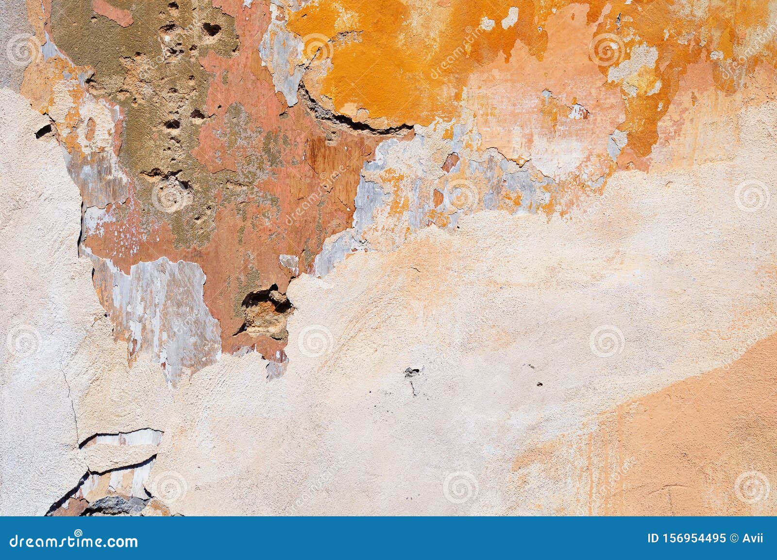 Old Dilapidated Plastered Stone Wall Stock Image - Image of plaster ...