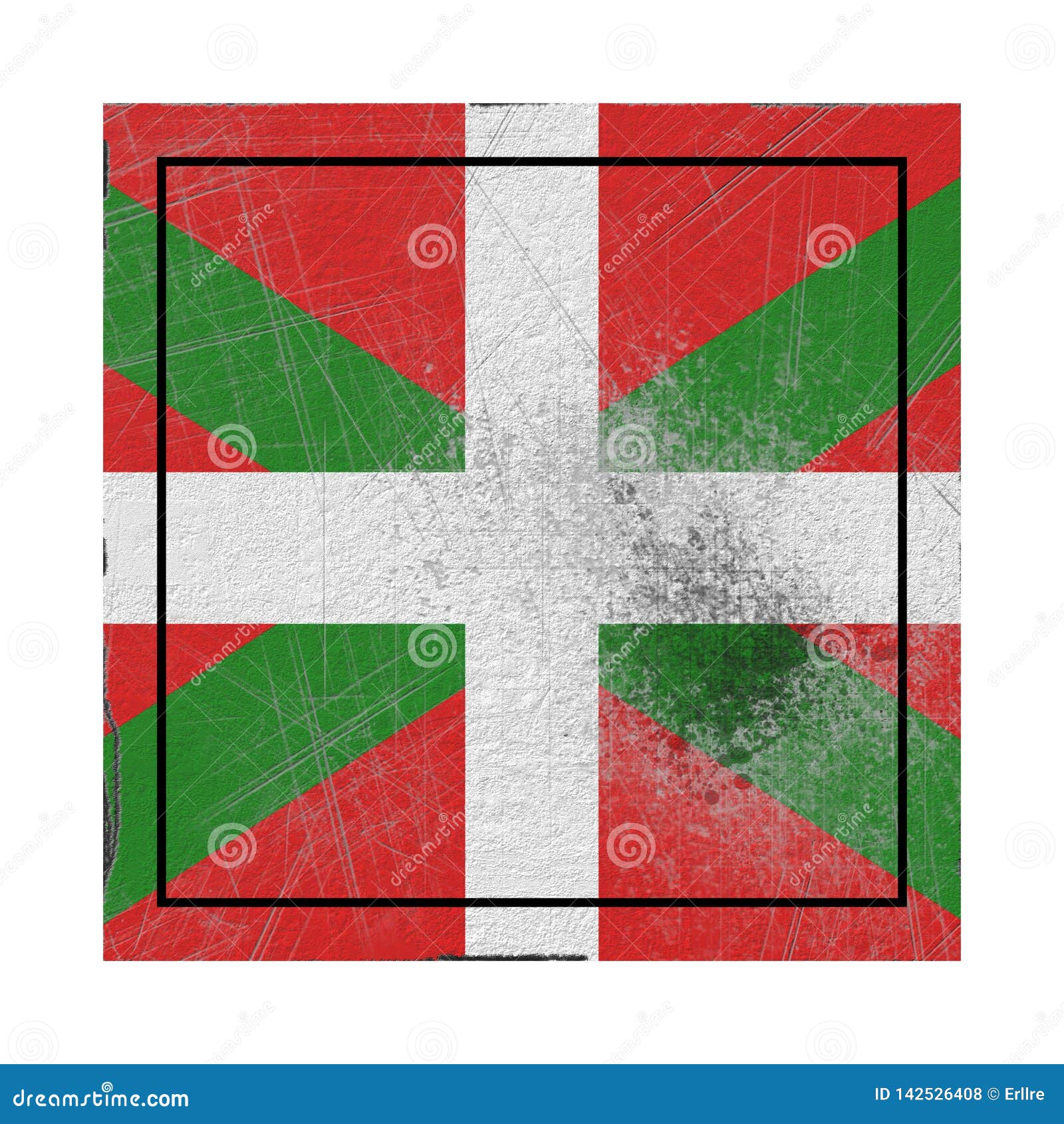 Basque square flag stock illustration. Illustration of country - 142526408