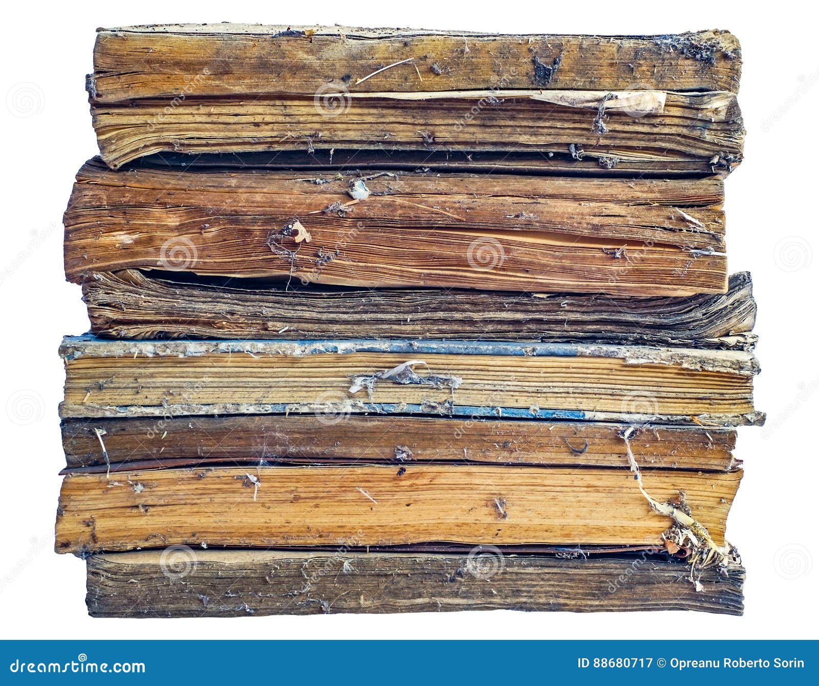 Old dirty books stacked stock image. Image of isolated - 88680717