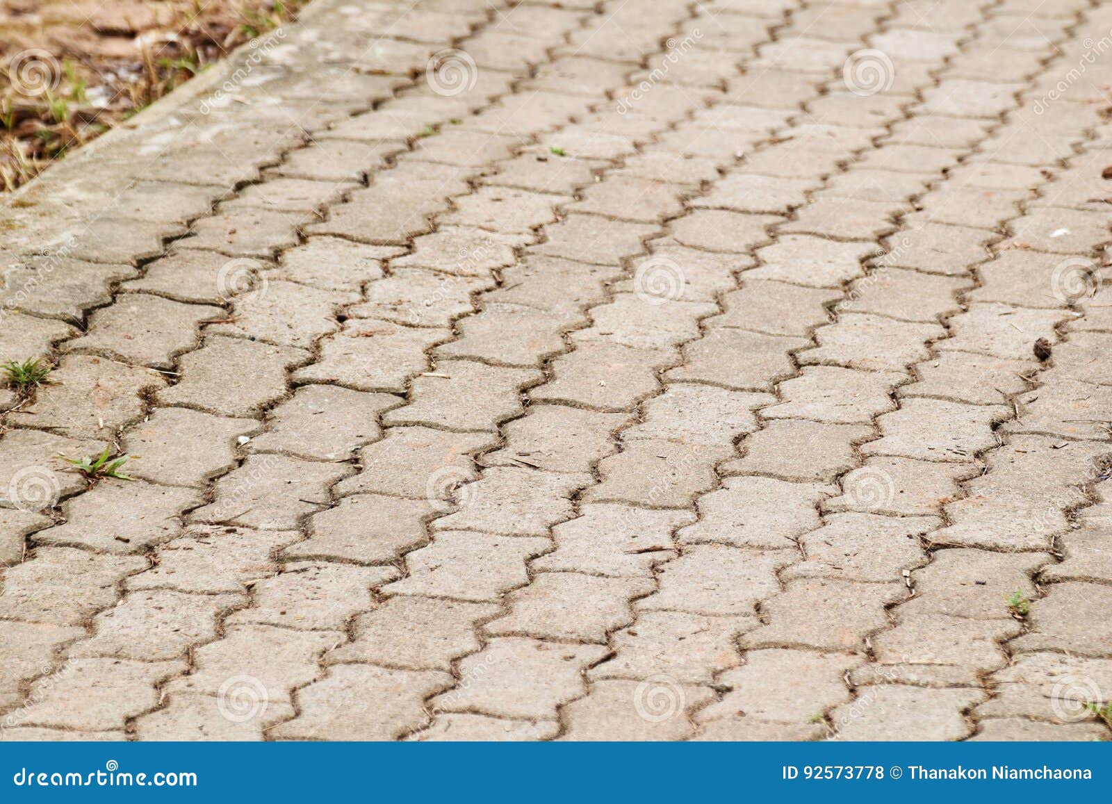 Old dirty brick walkway stock photo. Image of environment - 92573778