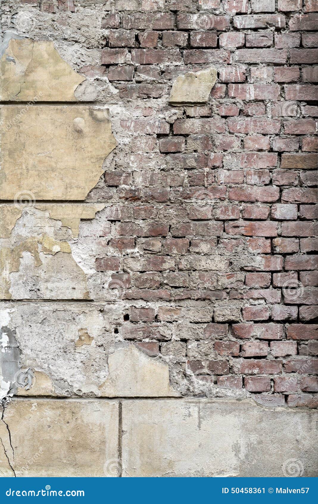 Old dirty brick wall stock image. Image of cracked, empty - 50458361