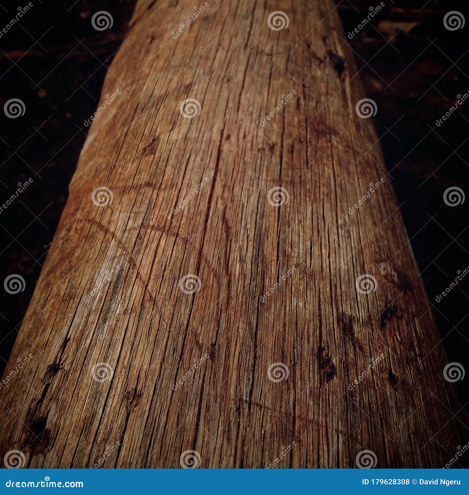 Old dirty brown log bench stock photo. Image of brown - 179628308