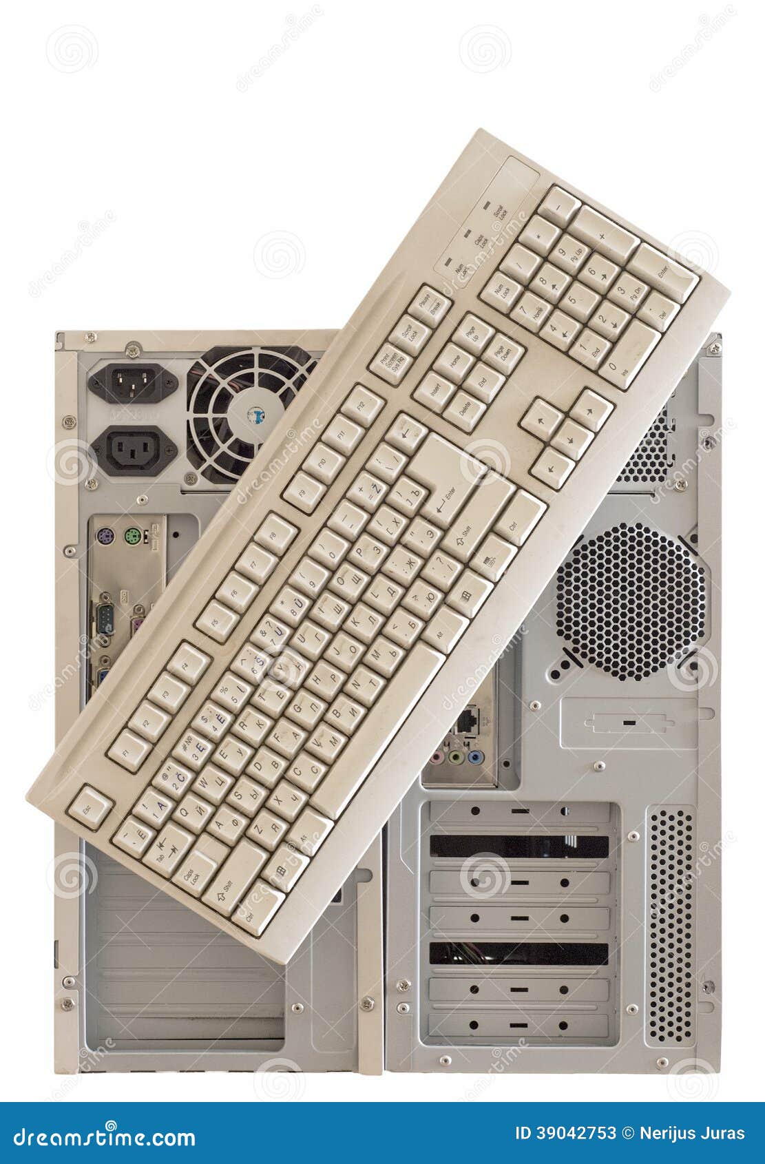 Old Dirty Computers and Keybord Stock Image - Image of accessory ...