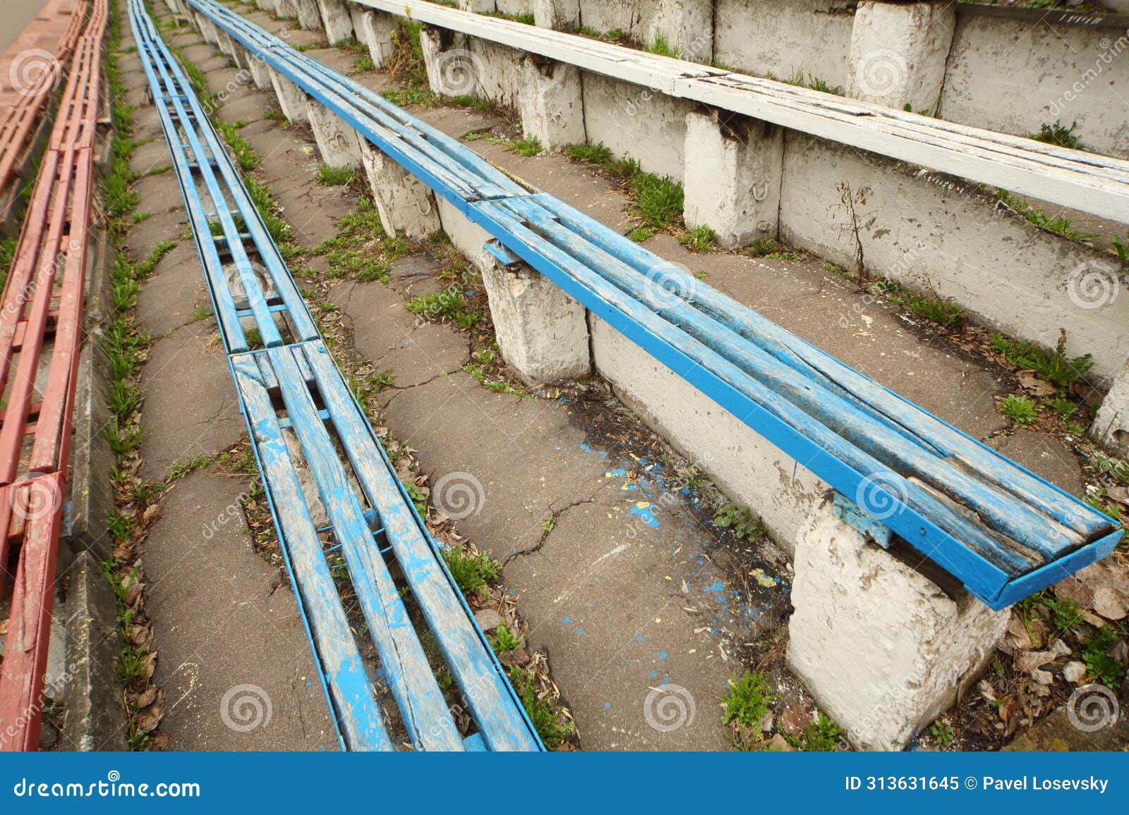 Old Destroyed Grandstands At Stadium Under Construction Stock ...