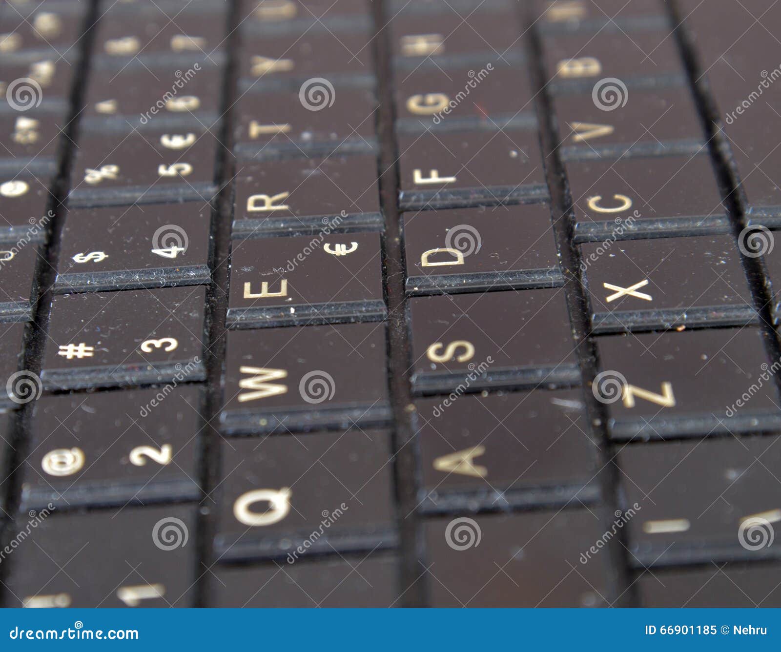 Old Dirty and Dusty Laptop Keyboard Stock Image - Image of typeset ...