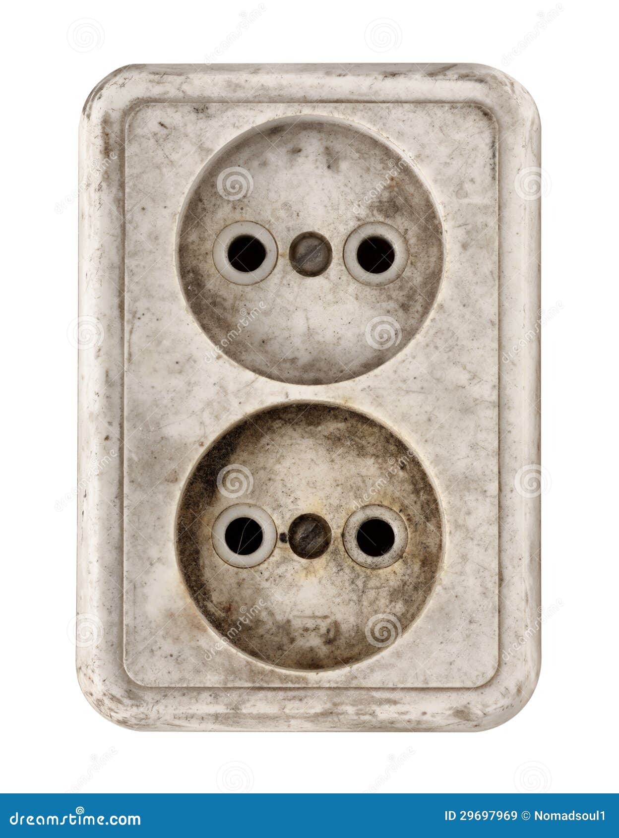 Old Dirty Electrical Outlet Stock Image - Image of isolated, outlet ...