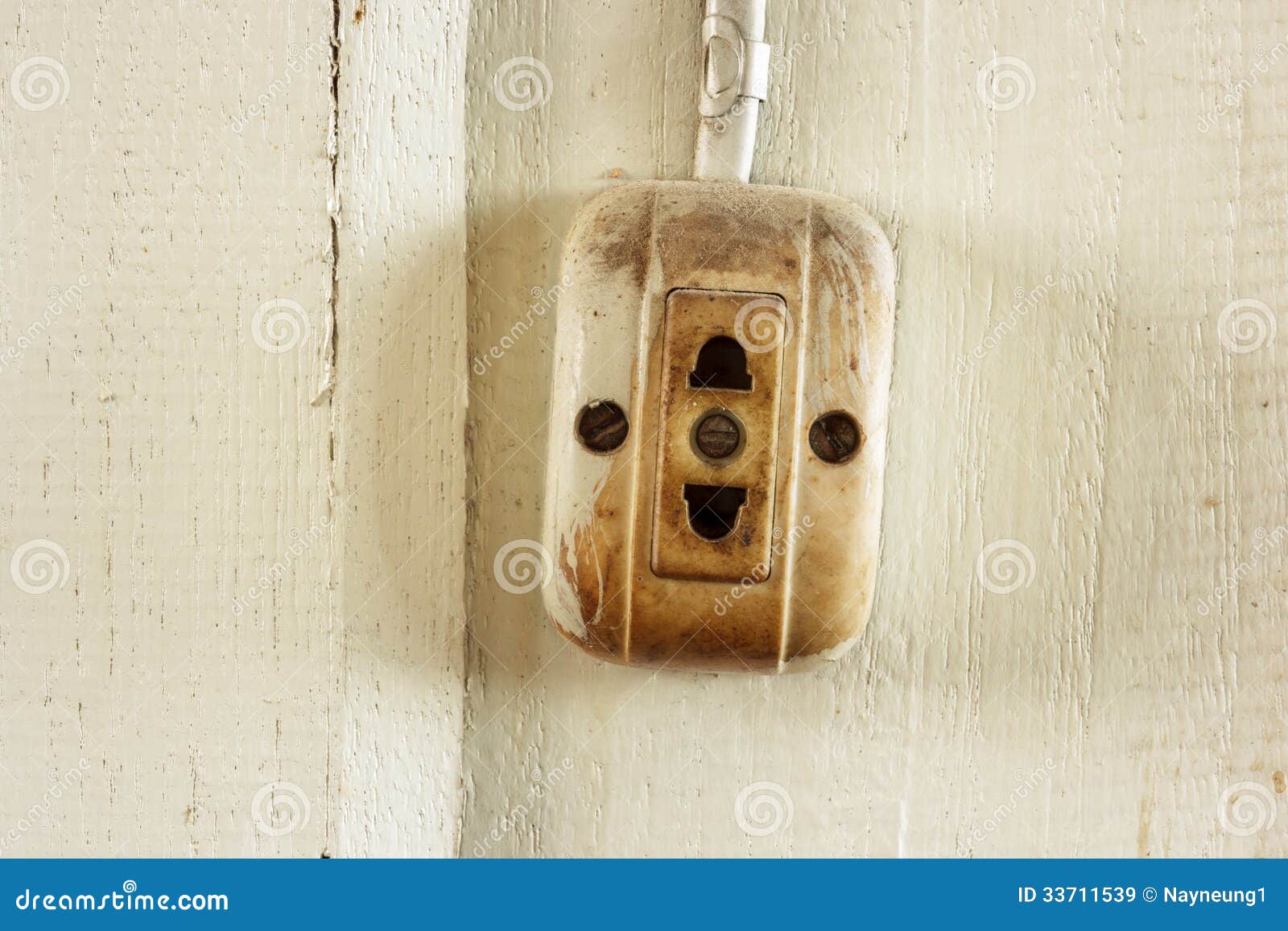 Old Dirty Electrical Outlets Stock Image - Image of voltage, appliance ...