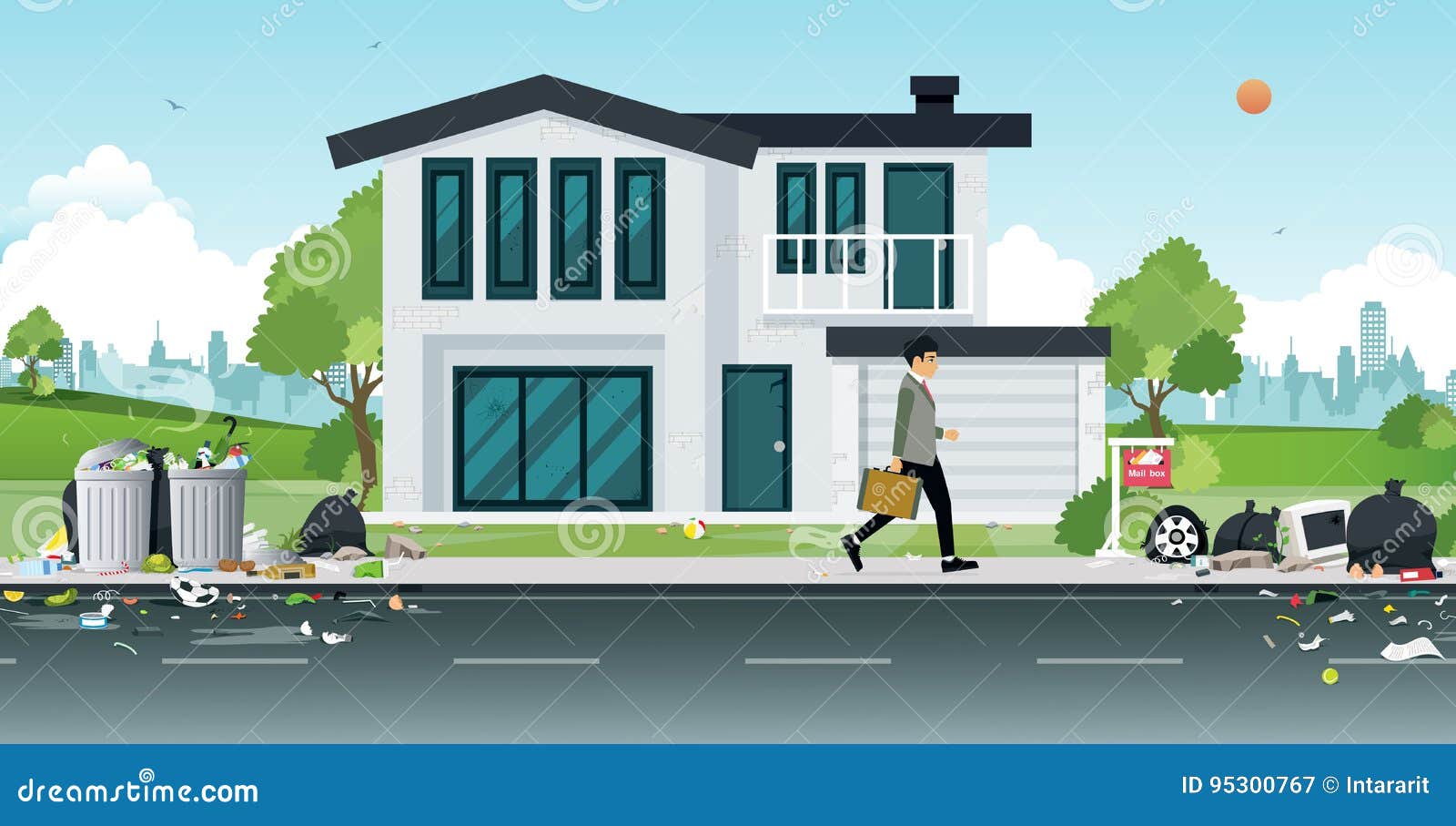 Old dirty house stock vector. Illustration of building - 95300767