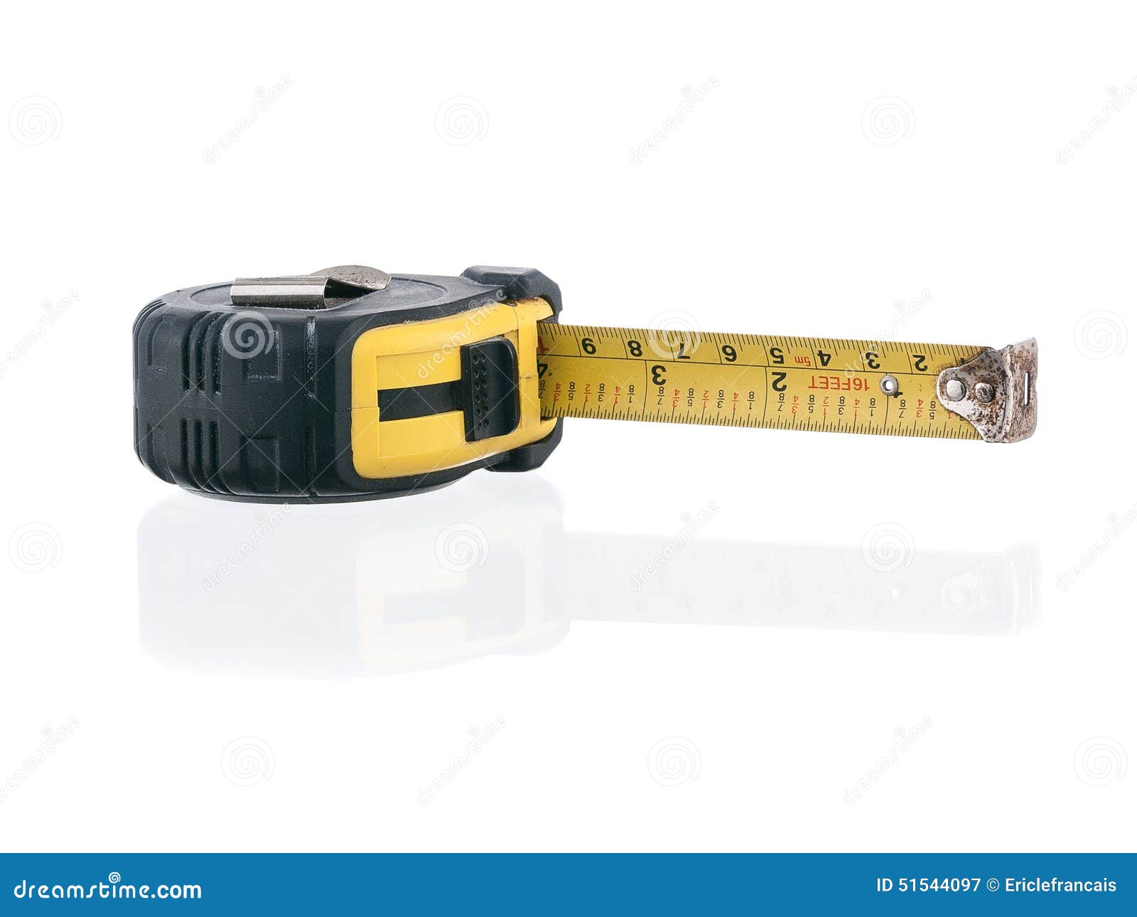 Old Dirty Measuring Tape Laying on Side Stock Image - Image of isolated ...