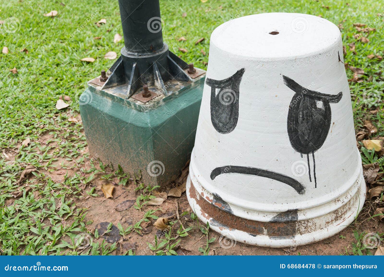 Old and Dirty Plant Pots White,process Color. Stock Photo - Image of ...