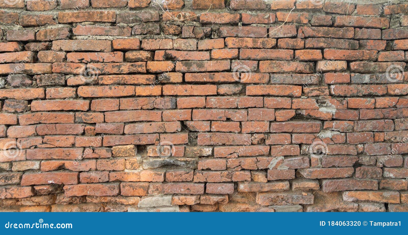 Old Dirty Red Brick Wall Pattern Surface Texture. Close-up of Interior ...