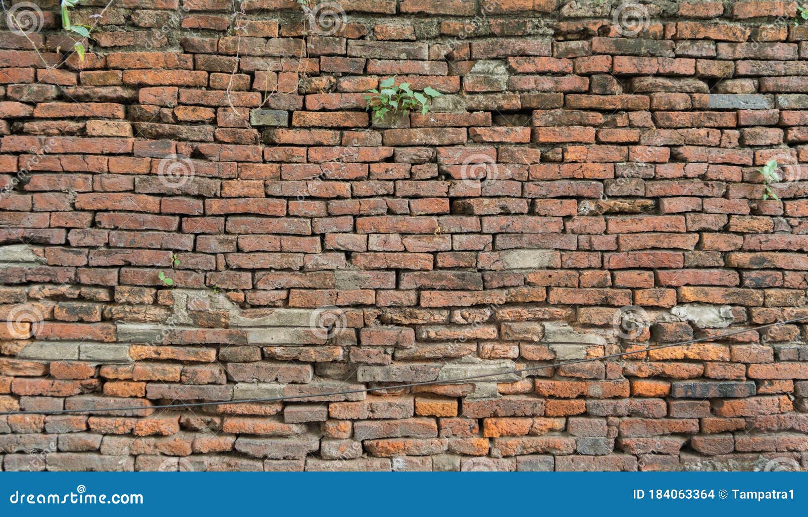 Old Dirty Red Brick Wall Pattern Surface Texture. Close-up of Interior ...