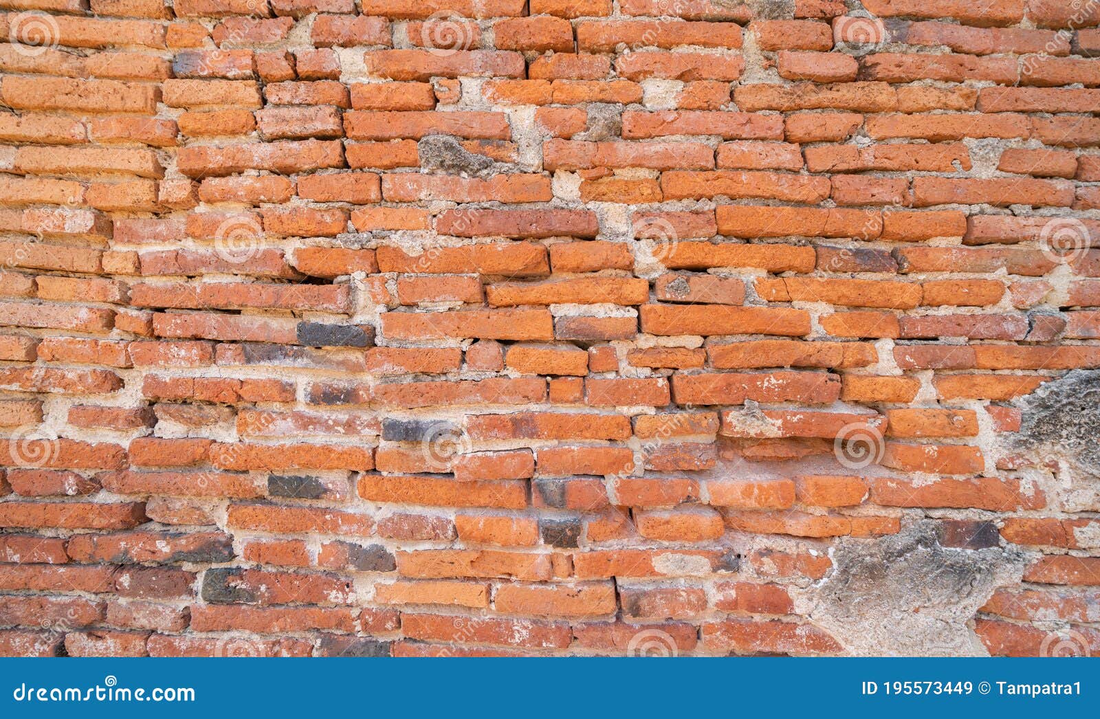 Old Dirty Red Brick Wall Pattern Surface Texture in Loft Style. Close ...