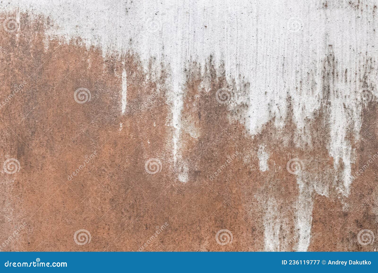 Old Dirty Rusty Brown Metal with White Paint on Iron Surface Worn ...