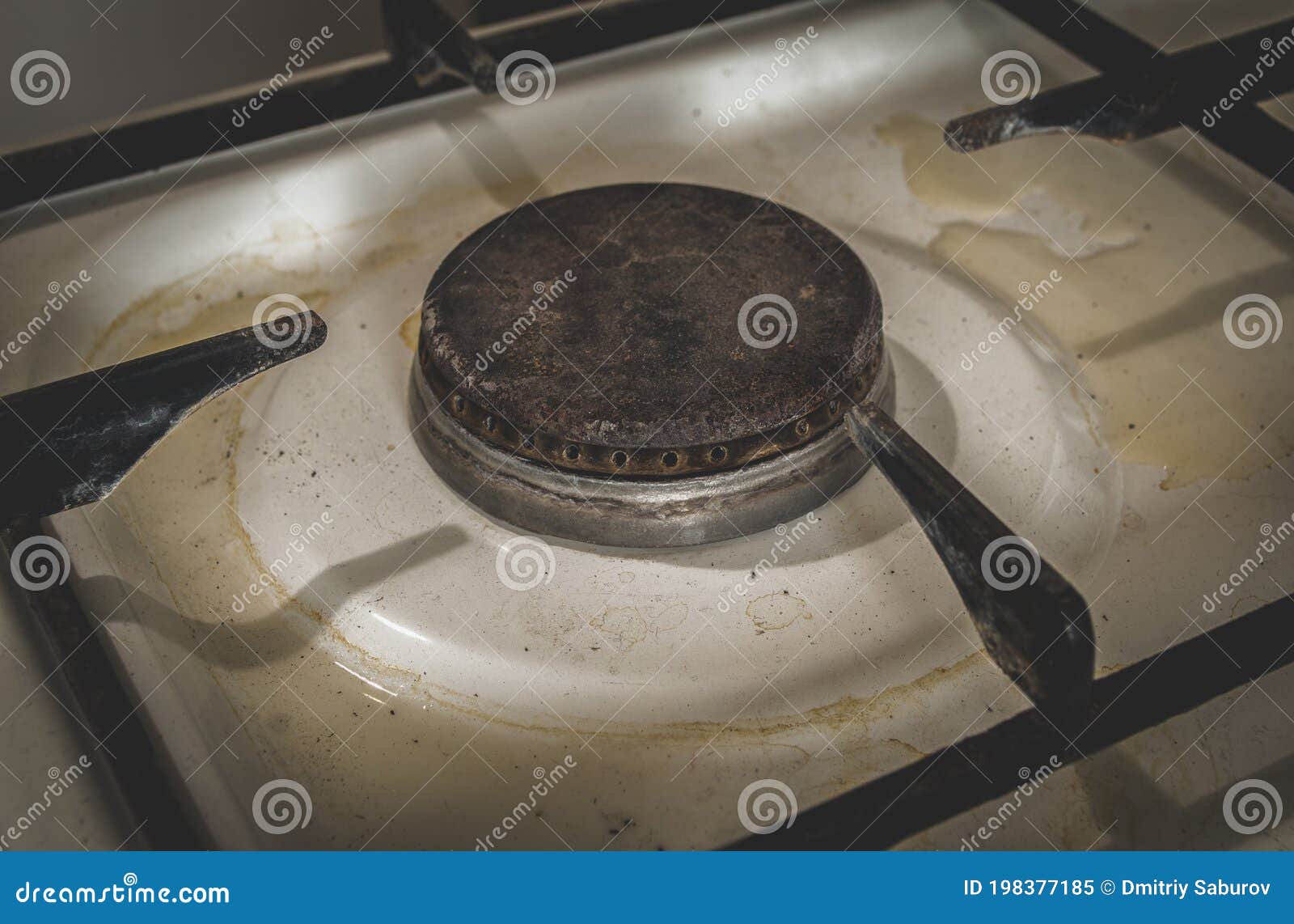 Old Dirty Rusty Gas Stove Burner Stock Image - Image of oven, rough ...