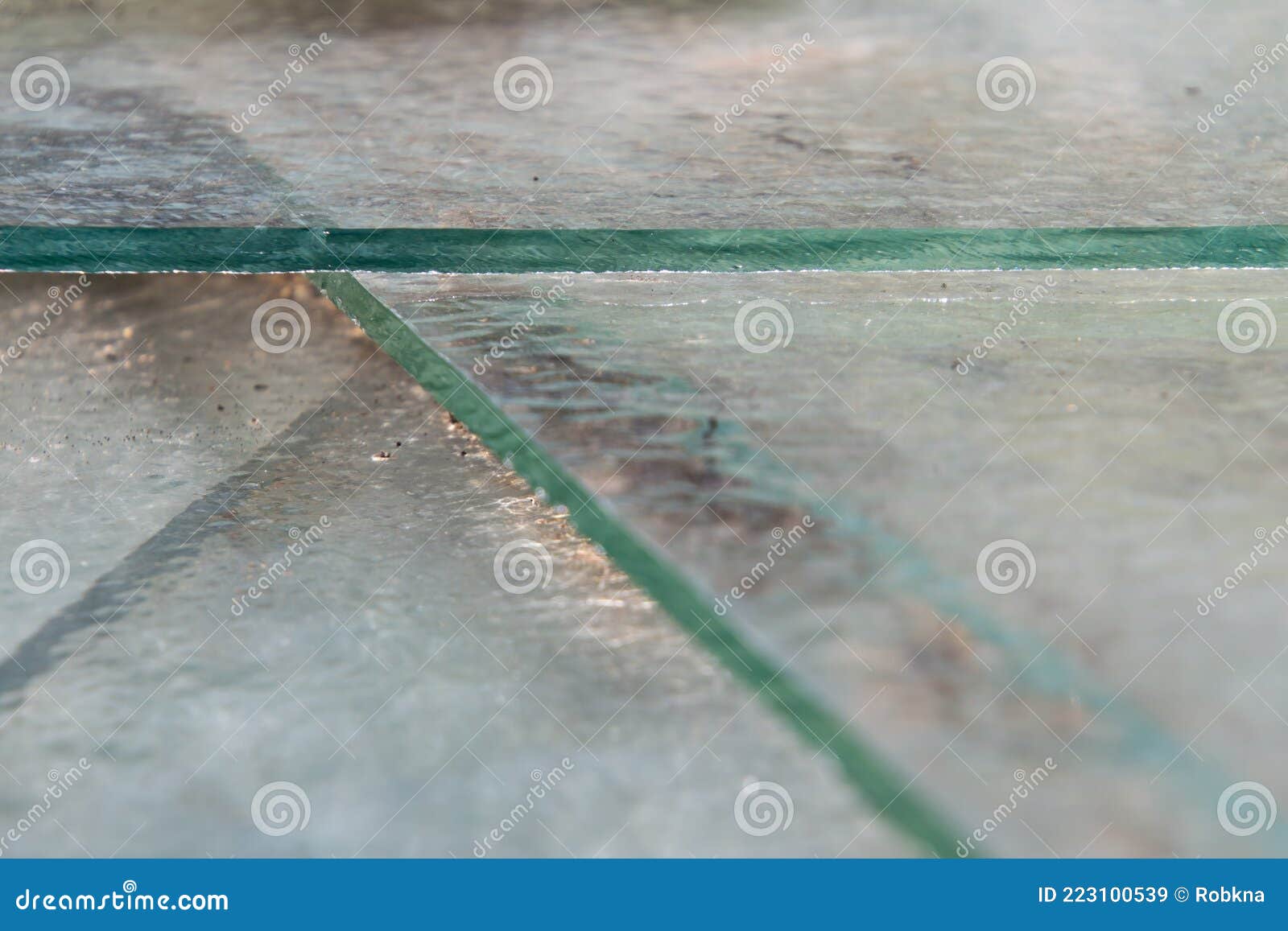 Old and Dirty Sheet of Glass Stock Image - Image of reflection, edge ...