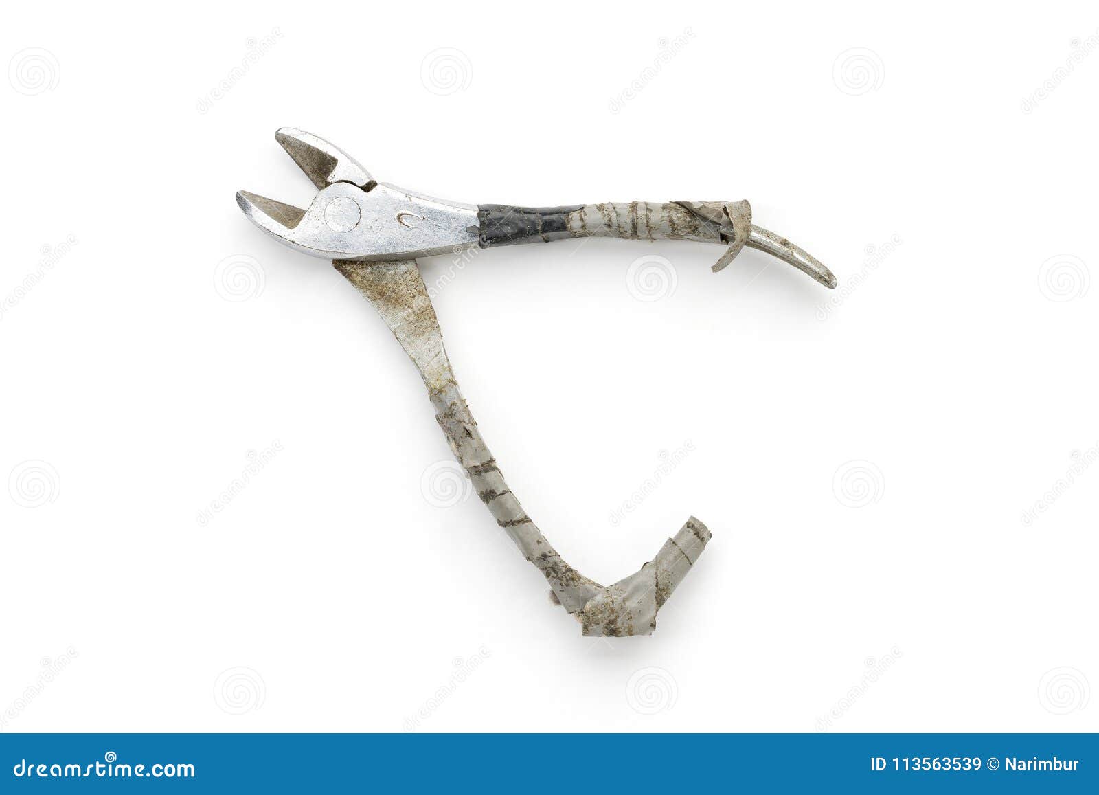 Dirty Side Cutter, on White Stock Image - Image of rusty, steel: 113563539