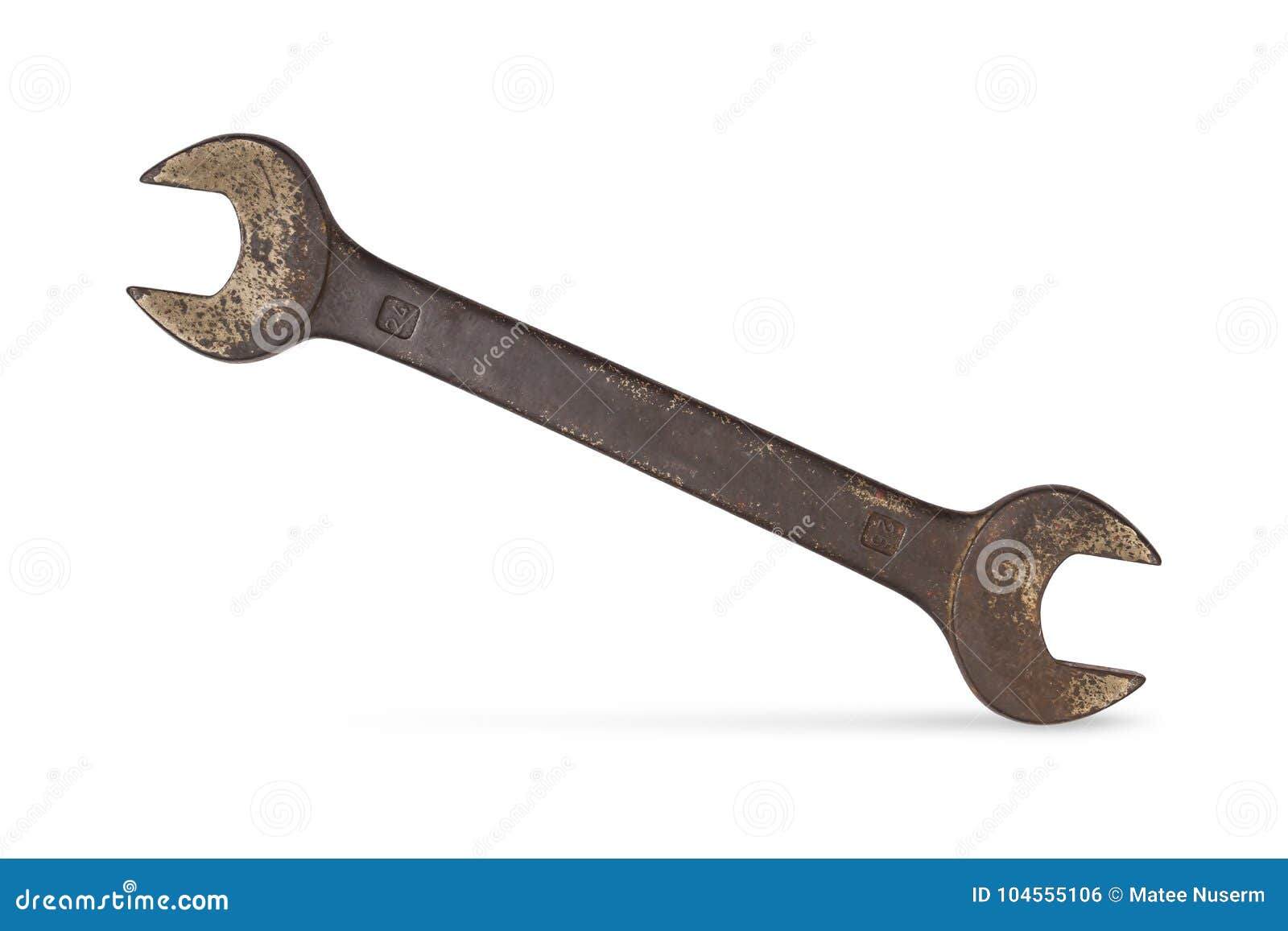 Old and dirty spanner stock photo. Image of clipping - 104555106