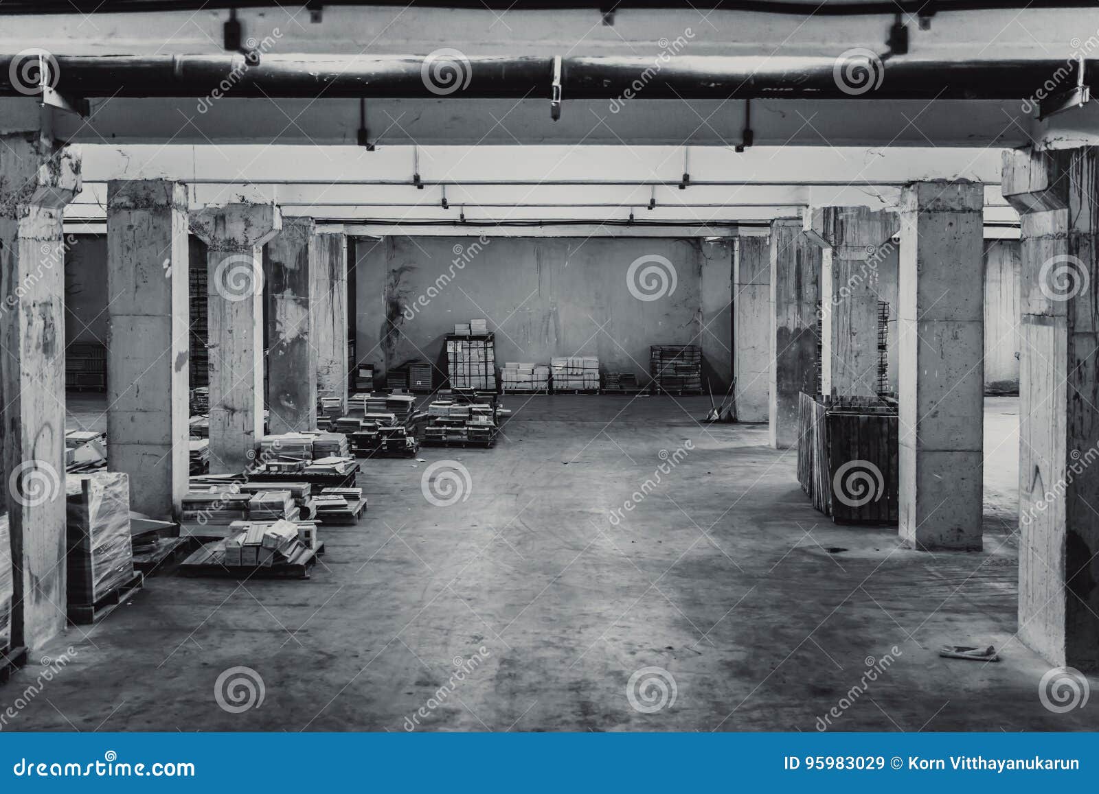 Old Dirty Storage Building Space Stock Image - Image of storehouse ...