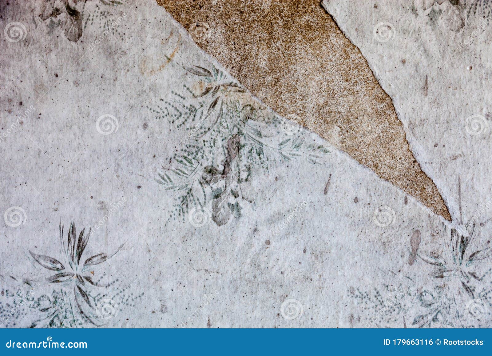 Old Dirty and Torn Wallpaper Stock Photo - Image of mould, design ...