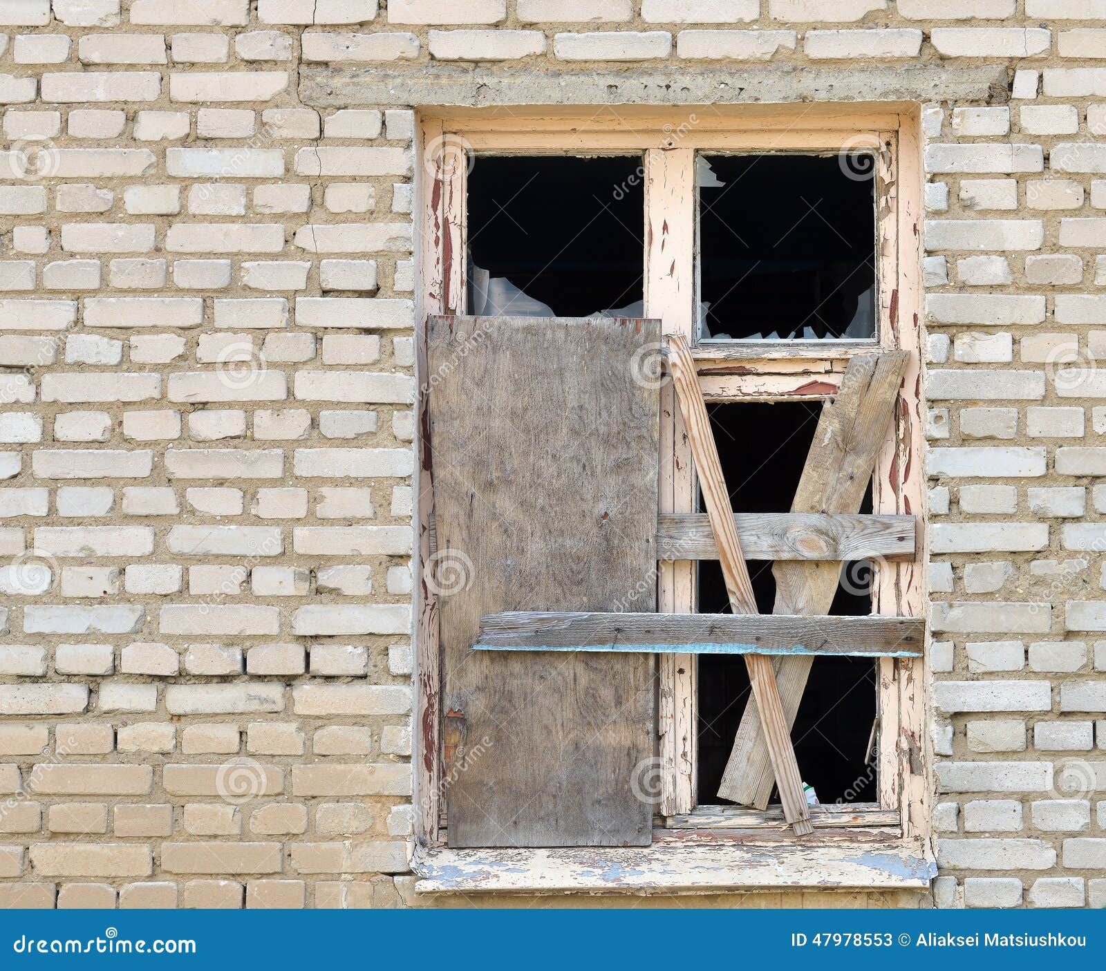 Old dirty window on wall stock image. Image of outdoor - 47978553