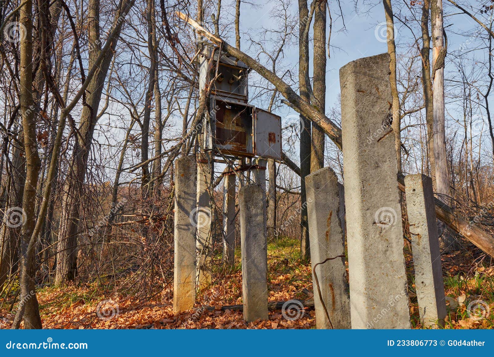 Old Disassembled Pole-mounted Distribution Transformer Stock Image ...