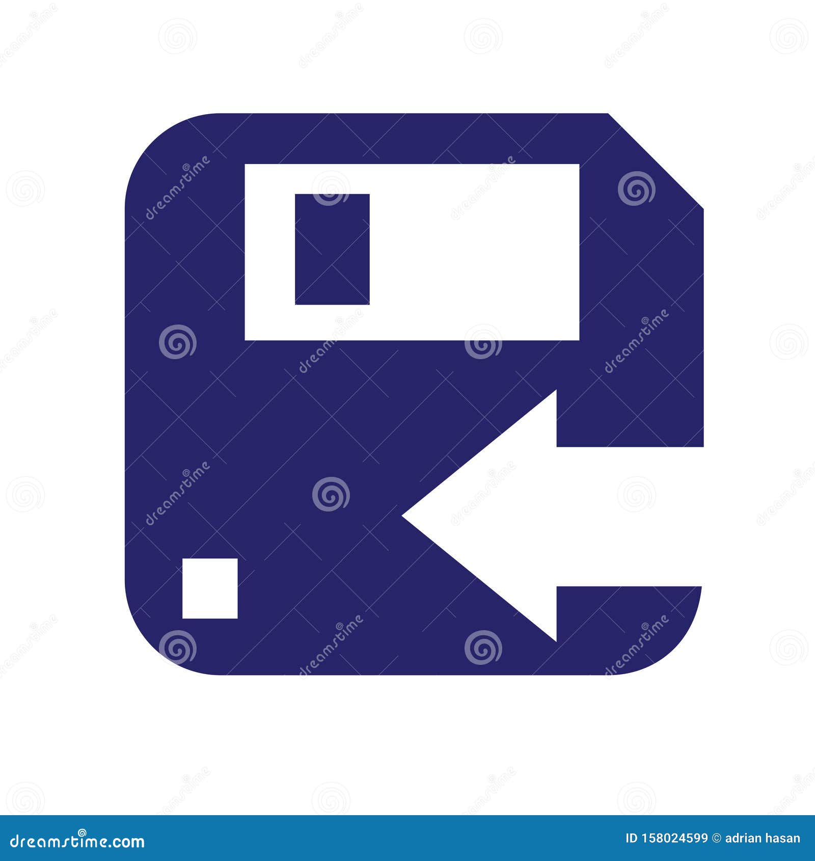 Old Disc Computer Simpel Logo Icon Vector Ilustration Stock Vector ...